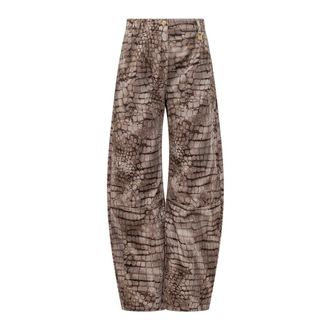 Elisabetta Franchi Damen, Jeans, Braun, W26Gr&ouml;&szlig;e