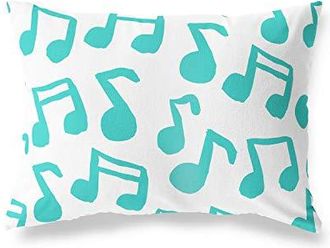 Bonamaison Le Jardin du Lin Kissen Zierkissenbezug Türkisweiß Kissenbezug, Weich Bequem, Für Zuhause Autos Büro Sofa Wohnzimmer Couch Schlafzimmer Dekor, 45x60 C