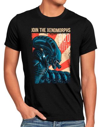 style3 God Save The Queen Herren T-Shirt Xenomorph Alien Ripley Movie, Gr&ouml;&szlig;e:5XL