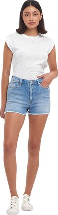 LTB Jeans Jeans Damen Jeansshorts Carola - Hotpants mit Reißverschluss und mittlerer Taille hergestellt aus Einer Baumwollmischung - Größe S in der Farbe Blau