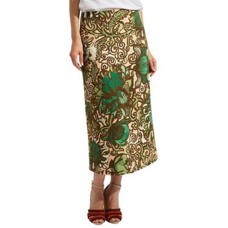 La DoubleJ Femme, Jupes, Multicolore, Taille: 40 FR Jupe crayon en coton fantaisie