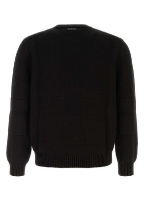 Saint Laurent Crew-Neck Knit Sweater - Black