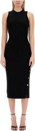 Moschino Femme, Robes, Noir, Taille: 38 FR Couture Gold Buttons Dress