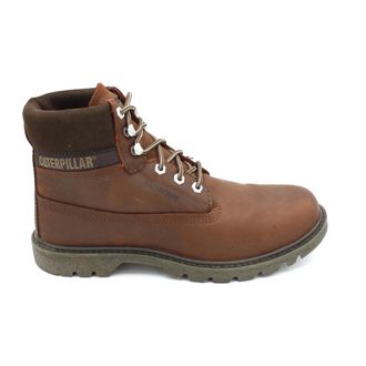 CAT Leder Wasserdichter Schn&uuml;rstiefel Gummisohle - - Shoes - Herren - Braun - 40 EU