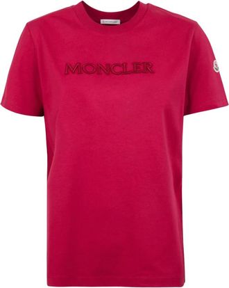 Moncler Femme, Tops, Rouge, Taille: 38 FR T-Chemises