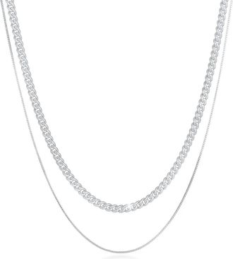 Kuzzoi Halsketten - Halskette Herren Ketten Set Panzer Venezia 925 Sil - Gr. unisize - in Silber - für Damen