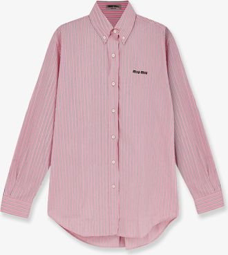 Miu Miu Striped cotton shirt - MIU MIU - gender_Woman