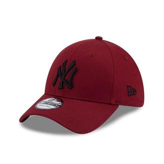 New Era New York Yankees MLB Fankappe Rot Teamlogo Baseball Cap NY 39Thirty gebogener Schirm - S-M (6 3/8-7 1/4)