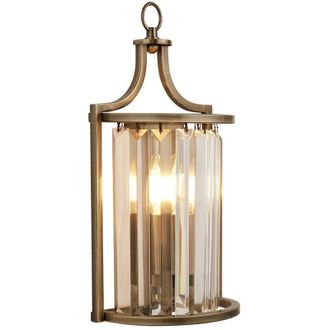 Searchlight Searchlight - Victoria Applique Murale Laiton Antique, Cristal Clair