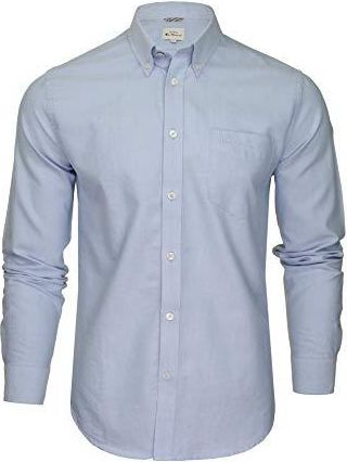 Ben Sherman Chemise décontractée - Col boutonné - Manches Longues - Homme (Ciel (Embroidered Pocket Logo)) XL