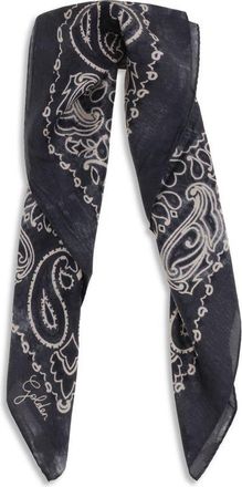Golden Goose Paisley Printed Silk Scarf - Gray