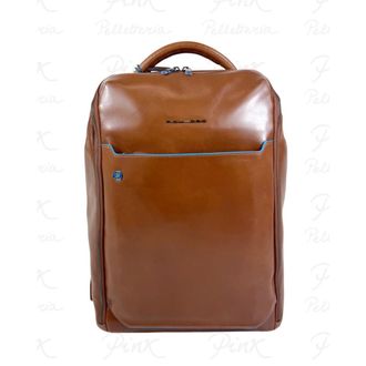 Piquadro Leder-Laptop-Rucksack mit zwei F&auml;chern 15-6 - - Bags - Herren - Braun - ONE SIZE