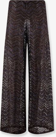Missoni Viscose blend trousers with chevron pattern - MISSONI - gender_Woman