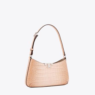 Tory Burch Damen Eleanor Croc Embossed Slim Shoulder Bag