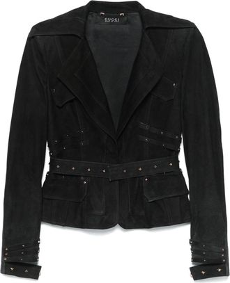 Gucci 2000s Jacke aus Wildleder - Schwarz