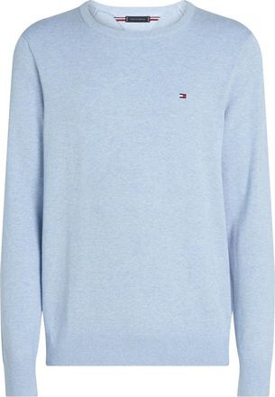 Tommy Hilfiger Leichter Pullover aus Baumwolle mit kleinem Flag-Aufn&auml;her in