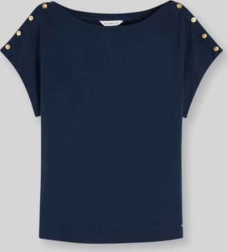 Tommy Hilfiger Regular Fit T-Shirt aus reiner Baumwolle mit Knopf-Details