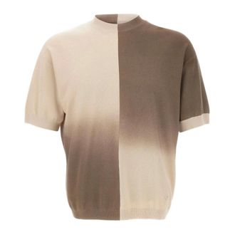 Emporio Armani Homme, Pulls, Beige, Taille: S Maille Ras du Cou