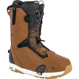 Nitro Herren Snowboards Profile TLS 23 All Mountain Freeride Freestyle Highend Premium Schnellschn&uuml;rsystem Step On Boot Snowboardboot, Brown, MP 27,5 // EU 