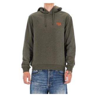 A.P.C. Gr&uuml;ner Pullover Rue Madame Paris Bestickt - - Sweatshirts & Hoodies - Herren - Gr&uuml;n - L