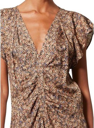 Isabel Marant Top Lonea drap&eacute; en jacquard de soie fleuri