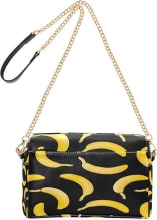 HMZXZ Sac à bandoulière en cuir avec motif bananes pour femme, petit sac à main à bandoulière, sac à main dété