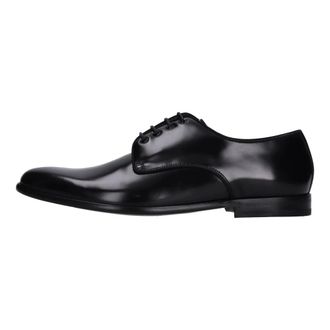 Dolce & Gabbana Homme, Chaussures, Noir, Taille: 44 EU Chaussures Derby en cuir de veau