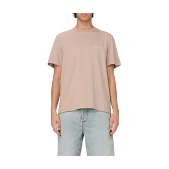 Msgm Msgm, Homme, Tops, Beige, Taille: L T-shirt en Coton Beige pour Homme