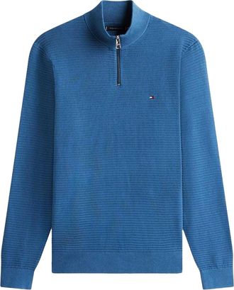Tommy Hilfiger Pullover f&uuml;r Herren, Rei&szlig;verschluss, Regul&auml;r (&Auml;g&auml;isches Meer)