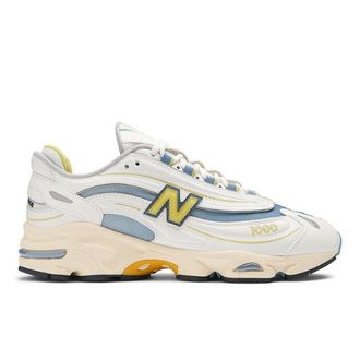 New Balance Unisexe 1000 en Blanc/Bleu, Cuir, Taille 37.5 Large