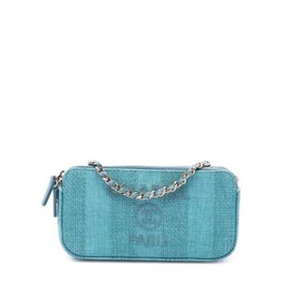 Chanel Pre-owned Deauville Double Zip Clutch - - Pre-owned - Damen - Blau - ONE SIZE