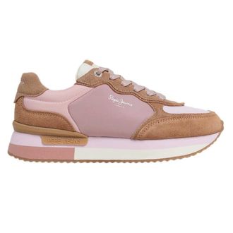 Pepe Jeans London Damen Rusper Mania Sneaker, Braun Cognac Brown, 37 EU