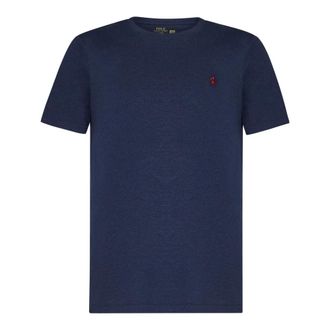 Polo Ralph Lauren Homme, Tops, Bleu, Taille: 2XL T-shirt avec Broderie de Poney