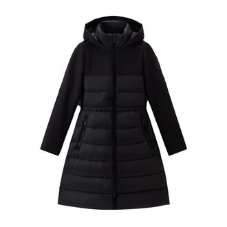 Woolrich Femme, Manteaux, Noir, Taille: 36 FR Parka Hybride Matelass&eacute; Tech Softshell