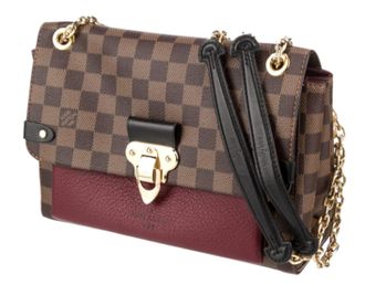 Louis Vuitton Coated Canvas and Leather Damier Ebene Vavin PM Shoulder Bag