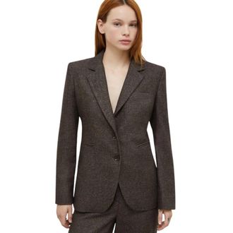 Marella Lurex Blazer mit Array-Muster - - Jackets - Damen - Braun - M