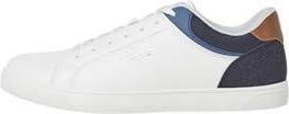 Jack & Jones JACK&JONES Homme JFWJORDAN Sneaker SN Basket, Bright White/Detail:Navy Blazer/Coronet Blue, 43 EU
