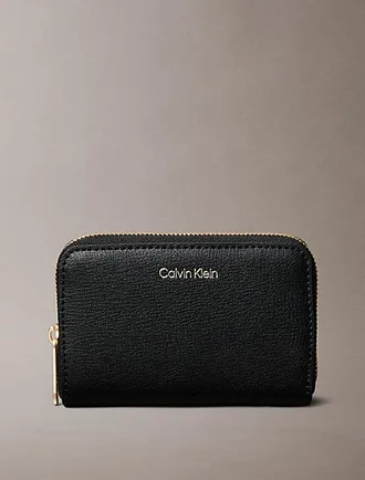 Calvin Klein Portefeuille carré zippé avec logo métallisé