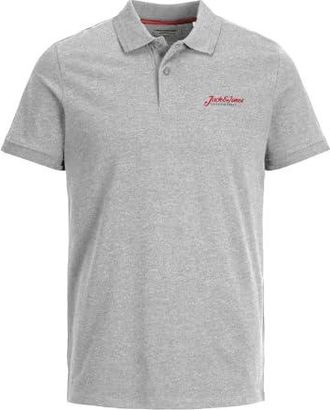 Jack & Jones Jjerik Polo SS, Blanc-Gris, L Homme