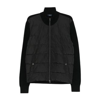 Herno Veste en laine &agrave; texture gaufr&eacute;e et nylon - Homme - Vestes - Noir - Taille: 2XL