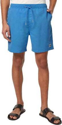 Scotch & Soda Mens Solid mid-Length Swimshort Board Shorts, Aqua Blue, XXL