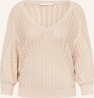 Guess Pullover Rosalyn Mit Gitzergarn Und 3/4-Arm beige