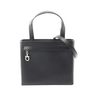 Ferragamo Pre-owned Gancini Leder Handtasche - - Pre-owned - Damen - Schwarzk - ONE SIZE