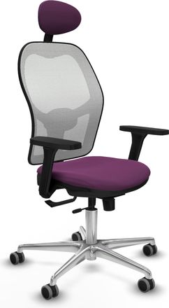 Piqueras y Crespo Ergonomischer Stuhl, verstellbare Arme, h&ouml;henverstellbare Lendenwirbelst&uuml;tze und festes Kopfteil, ausgestattet mit Syncro/Traslack und Schaumstoff, We