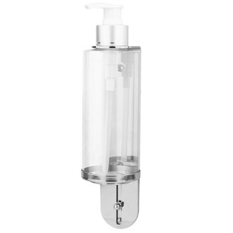 Cabilock Wandhalterung Seifenspender Silber Wandmontage Flüssigseifenspender für Badezimmer Küche Hotel Leicht zu Drücken Rostfreier Metallhalter Praktisches H