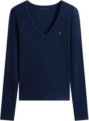 Tommy Hilfiger T-shirt c&ocirc;tel&eacute; &agrave; col V en coton m&eacute;lang&eacute;