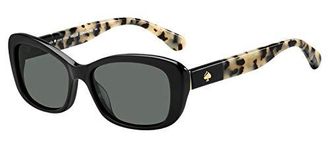 Kate Spade New York Kate Spade Claretta/p/s WR7/M9 BLACK HAVANA Sunglasses Womens Acetate, Standard, 53