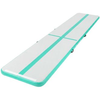 ECD Germany ECD Germany Aufblasbare Gymnastikmatte Turnmatte Airtrack 5m Mint-Gr&uuml;n, 10 cm Dicke, Tumbling Matte Air Matte Track Trainingsmatte Fitnessmatte
