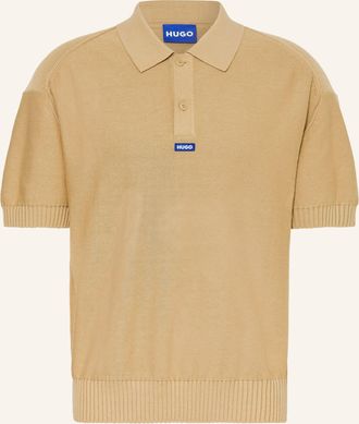 HUGO BOSS Hugo Strick-Poloshirt San Paisley beige