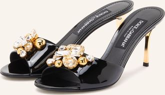 Dolce & Gabbana Mules Mit Schmucksteinen schwarz